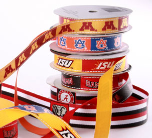 College Team Fabric | Collegiate Cotton Fleece | University Ribbon Prints